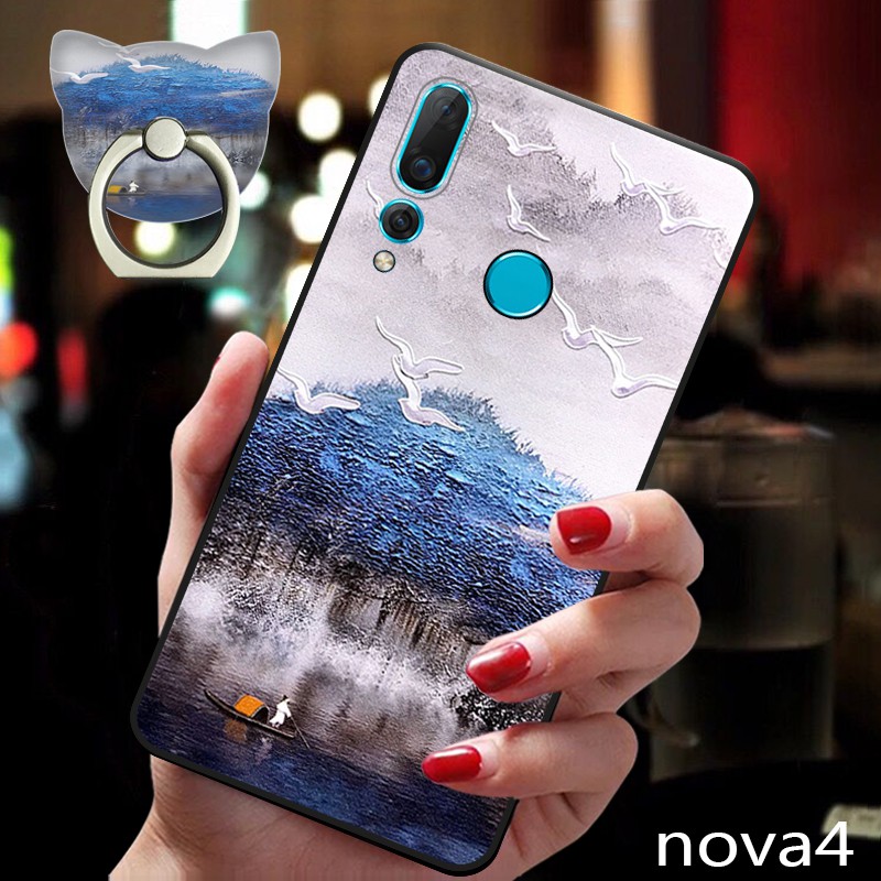 เหมาะสำหรับ Huawei nova4 โทรศัพท์มือถือเปลือก nove5pro เปลือกสไตล์จีน ...