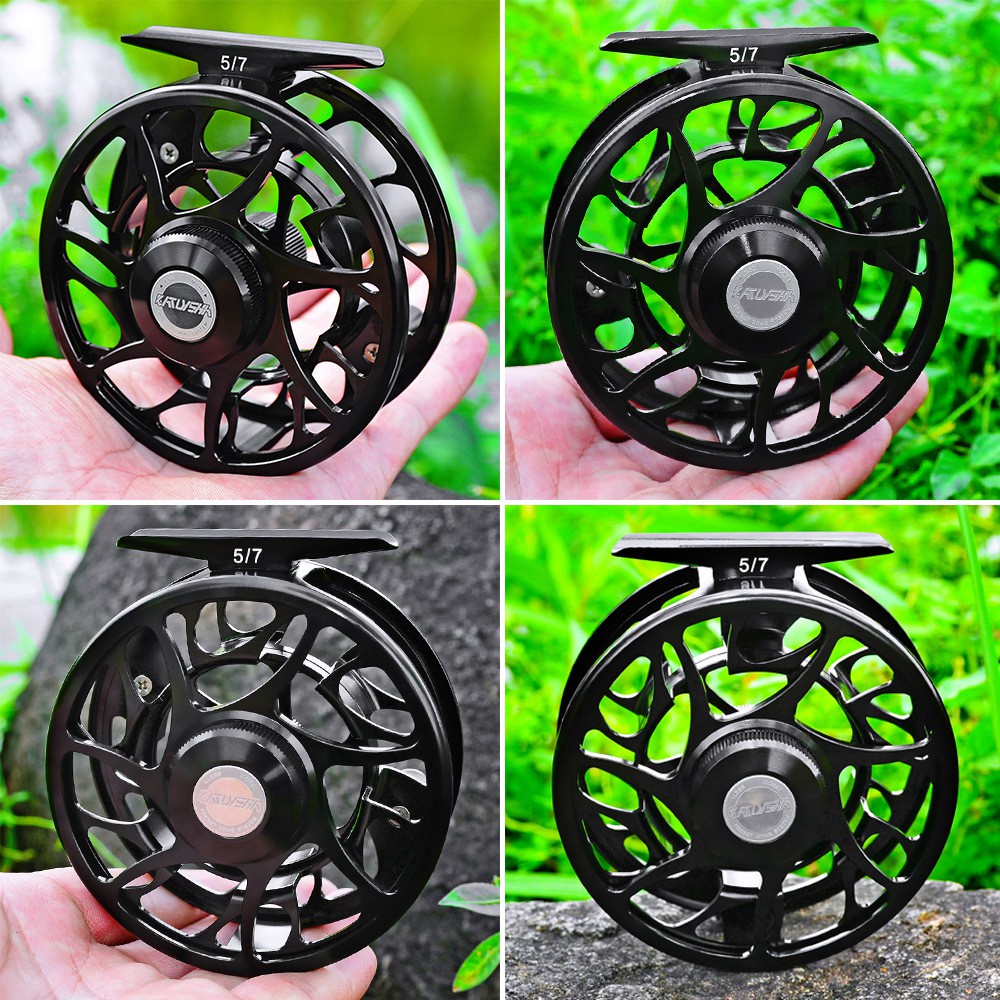 PROBEROS อลูมิเนียม Fly Fishing Reel 2 1BB Gear Ratio 11 ปรับบรรเทาตก ...
