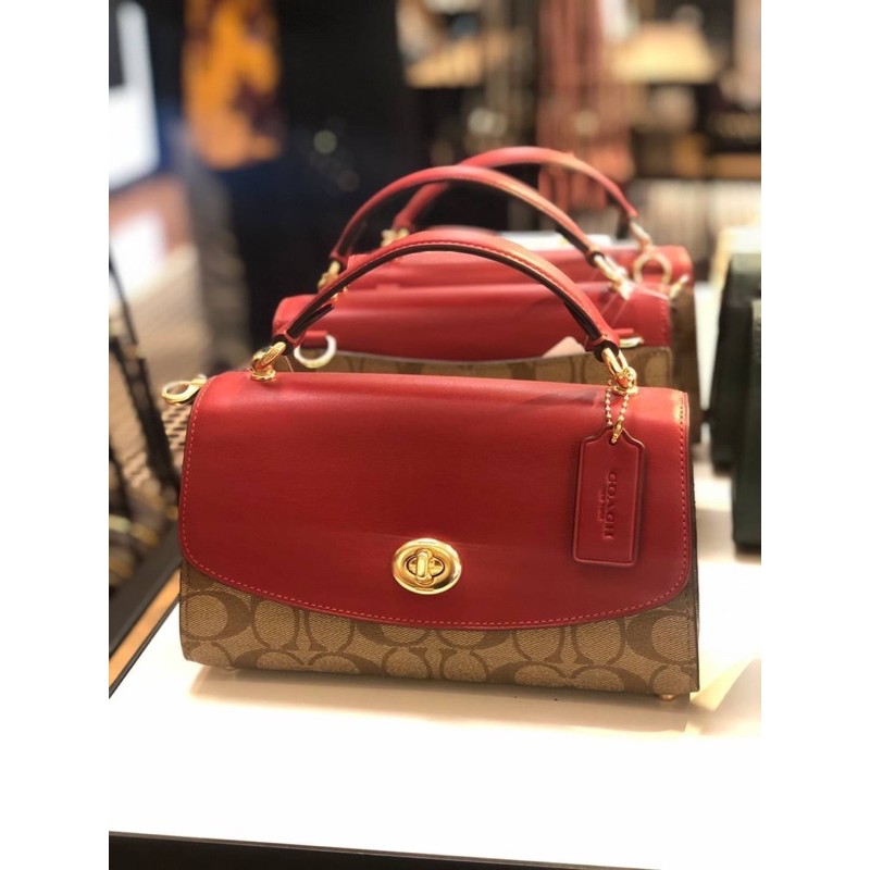 COACH TILLY TOP HANDLE SATCHEL WITH SIGNATURE CANVAS COACH #c1441 แท้ ...