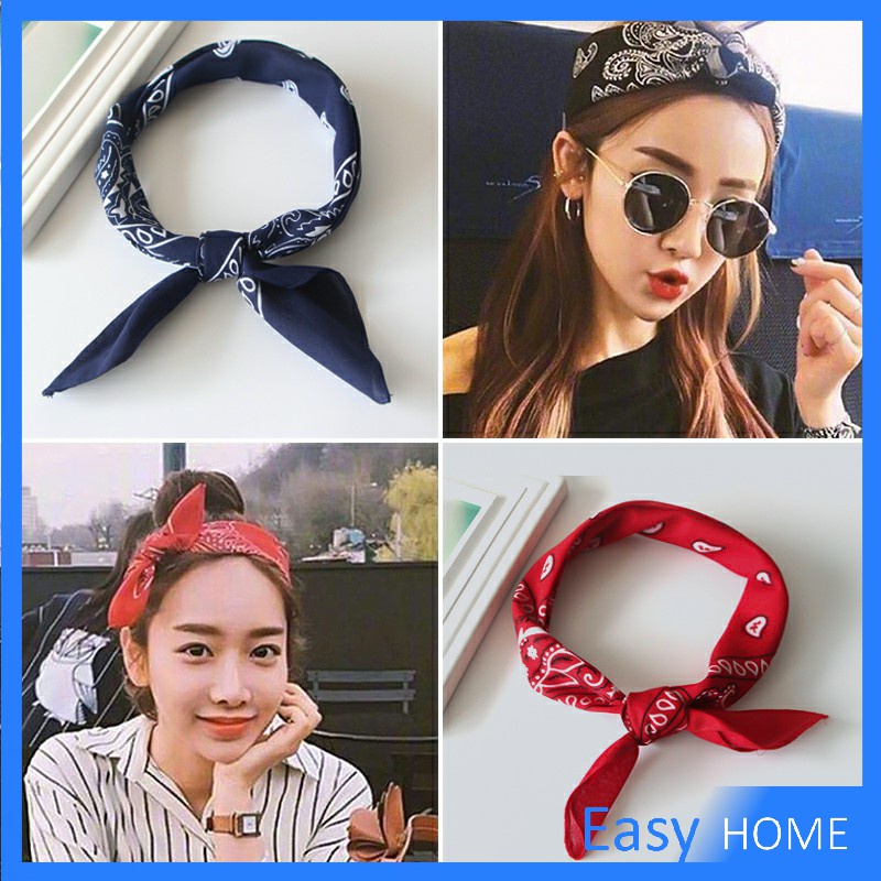 ผ้าโผกหัว ผ้าพันคอ ผ้าเช็ดหน้าวินเทจ square towel - Easy Home Center ...