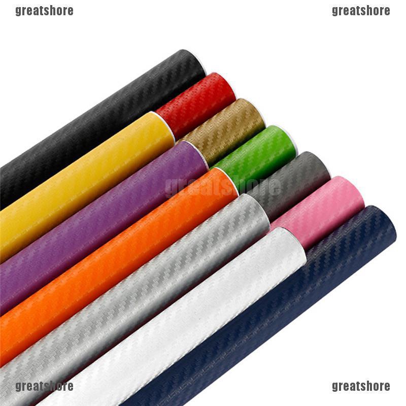 GRE♫♫3D Carbon Fiber Matte Vinyl Film Car Sheet Wrap Roll Sticker Decor ...