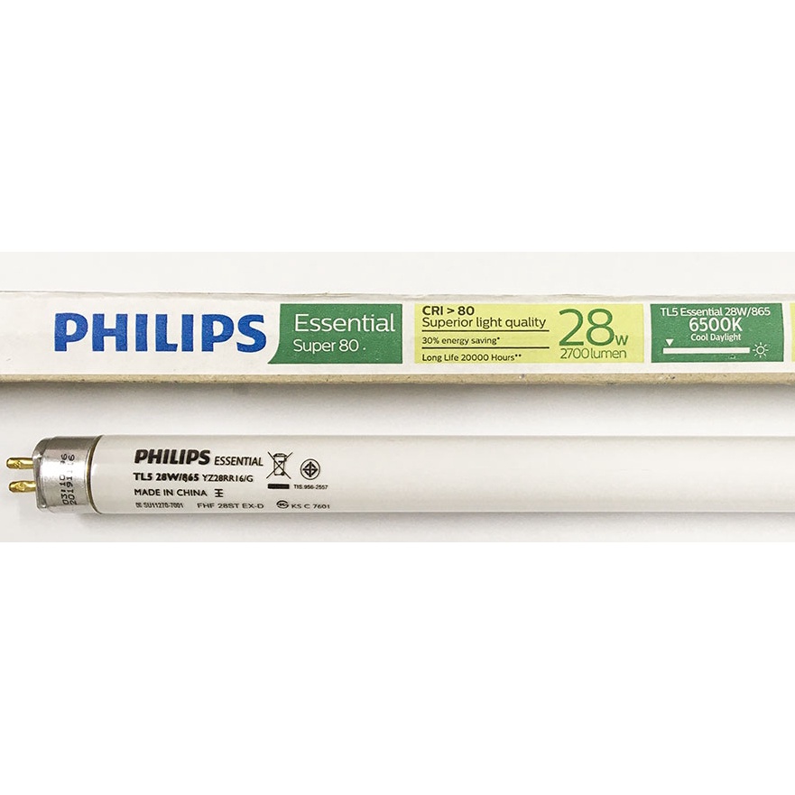 PHILIPS ESSENTIAL T5 28W/865 6500K DAYLIGHT 20000HRS. | Shopee Thailand