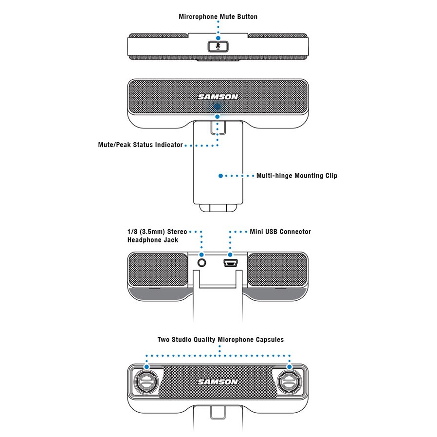 Samson Go Mic Connect USB Stereo Microphone - homeno.9 - ThaiPick