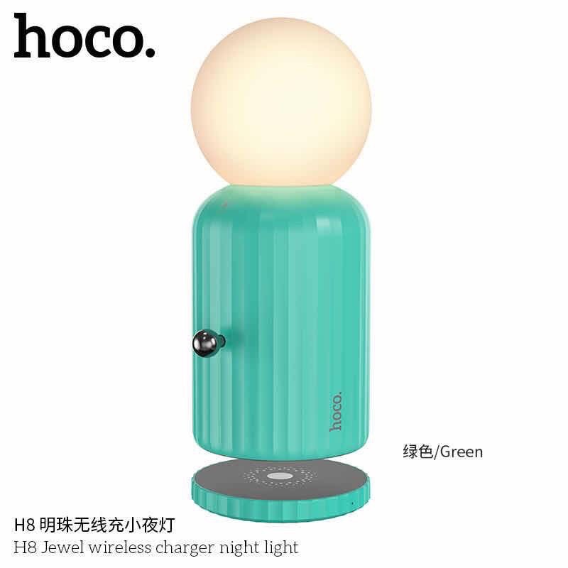 Hoco H8 ไฟตั้งโต๊ะ ปรับได้7สี เป็นwireless charger แท้100 - techaccessoryshop - ThaiPick