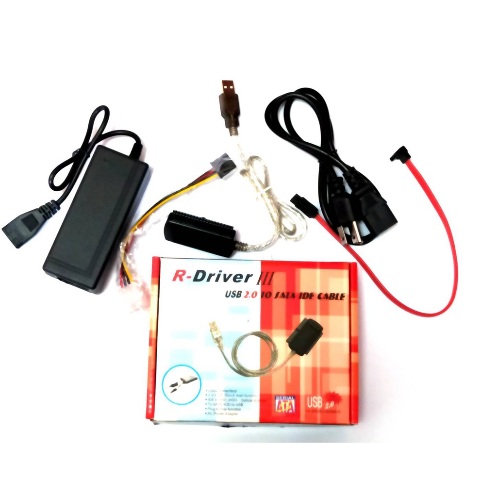 R-Driver III USB 2.0 to SATA/IDE Cable Adapter For 2.5"/3.5"/5.25" IDE ...