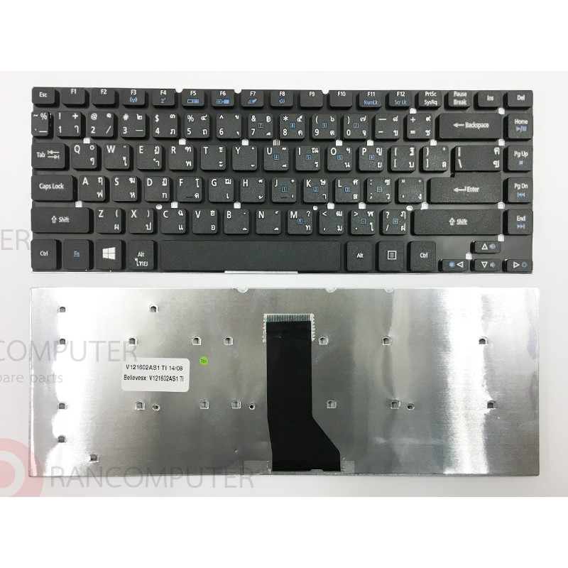 KEYBOARD ACER Aspire E5-411 E5-411G (ไทย-อังกฤษ)สินค้าขายดี | Shopee ...