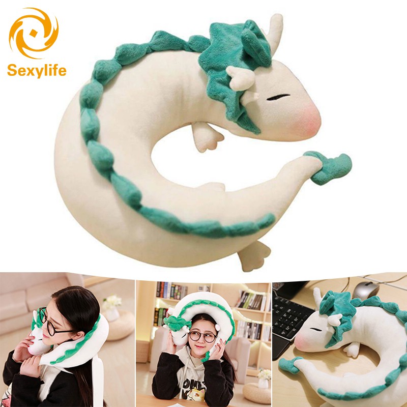 Ghibli Miyazaki Hayao Spirited Away Haku Cute U Shape Doll Neck Pillow ...