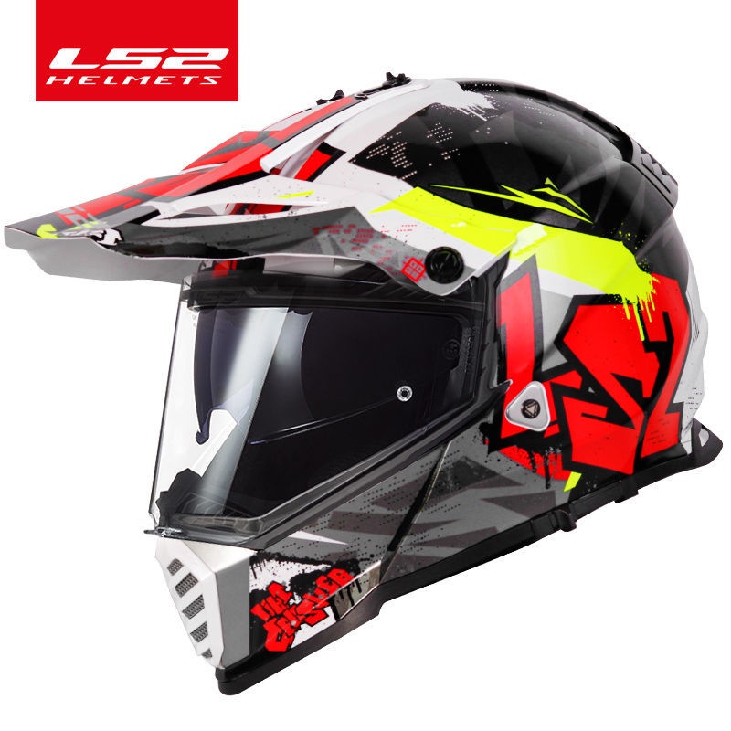 LS2 Rally Helmet Dual Lens Motocross Helmet Four Seasons Unisex Full ...