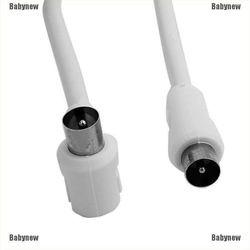 Babynew☪ 2M Metre Right Angle Angled RF TV Aerial Lead Cable Male to ...