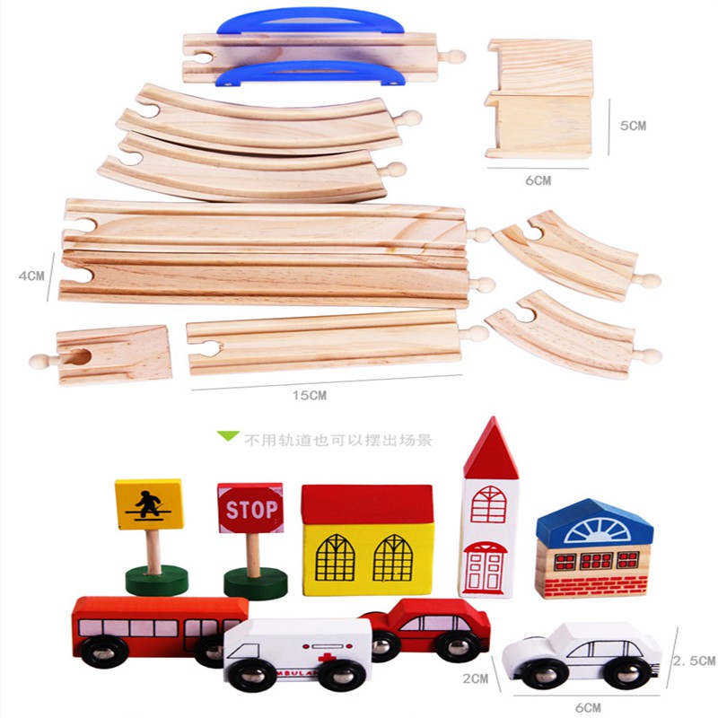 Wooden Train Tracks Set for Kids Toddler Boys and Girls 3 4 5 Years Old ...