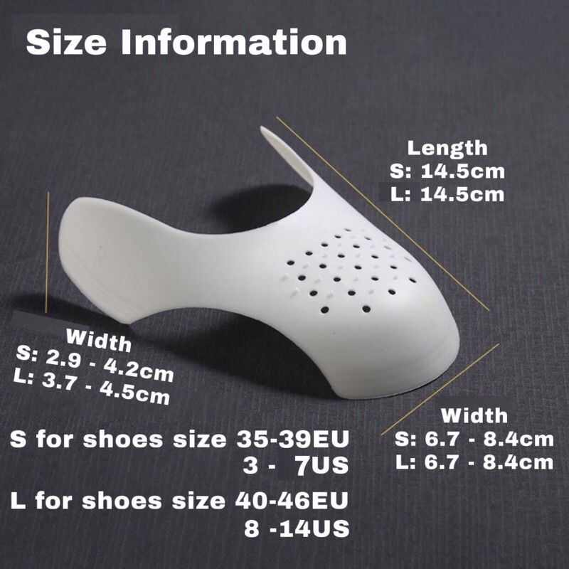 1คู่ โล่ ดันทรงรองเท้า Sneaker Shield แผ่นดันทรงหัวรองเท้า Toe box แผ่น ...
