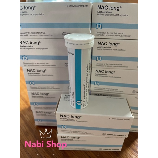 NAC long แนค ลอง ช่วยละลายเสมหะ 10 เม็ด (Nac Long 10 tablets)พร้อมส่ง ...