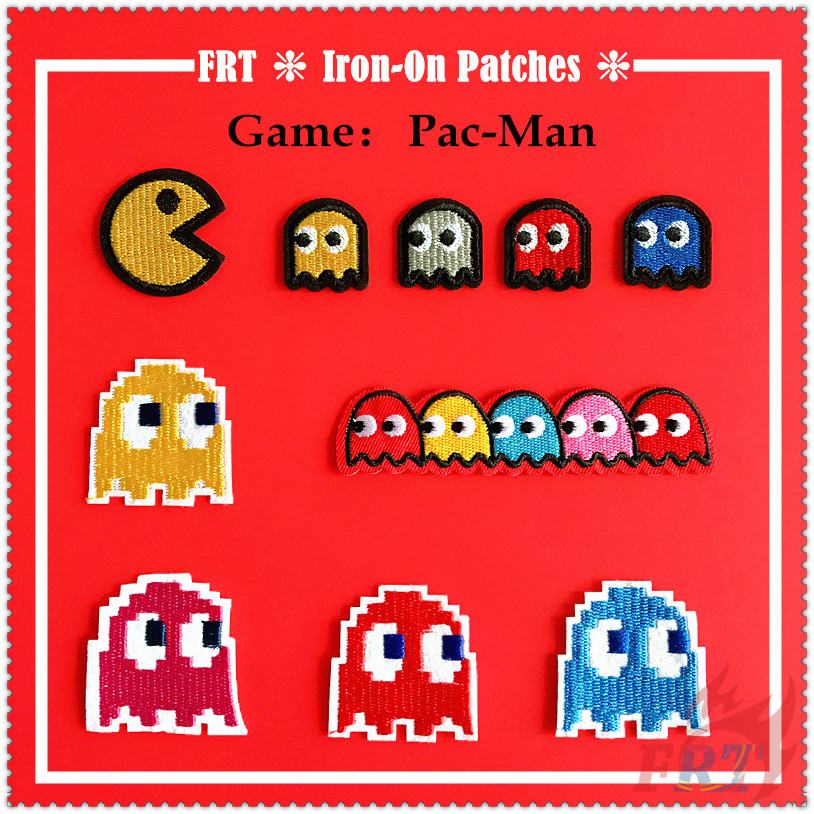 แผ่นแพทช์รีดติดเสื้อ ลายเกม:Pac-Man แผ่นแพทช์รีดติดเสื้อ ปักลาย Diy ...