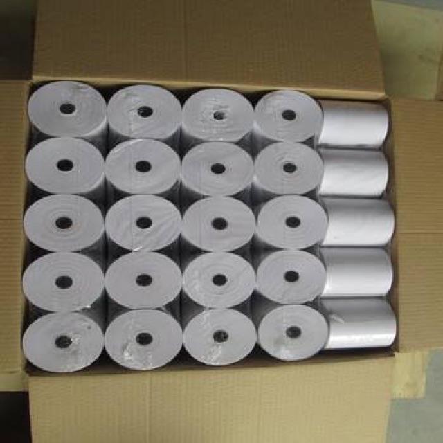 กระดาษพิมพ์ใบเสร็จ กระดาษความร้อน Thermal Paper ขนาด 80x80มม. แพ็ค 20 ...