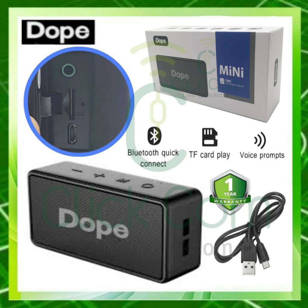 ลำโพงบลูทูธ Dope BLUETOOTH (Mini) Black - q0tmlx3e0h - ThaiPick