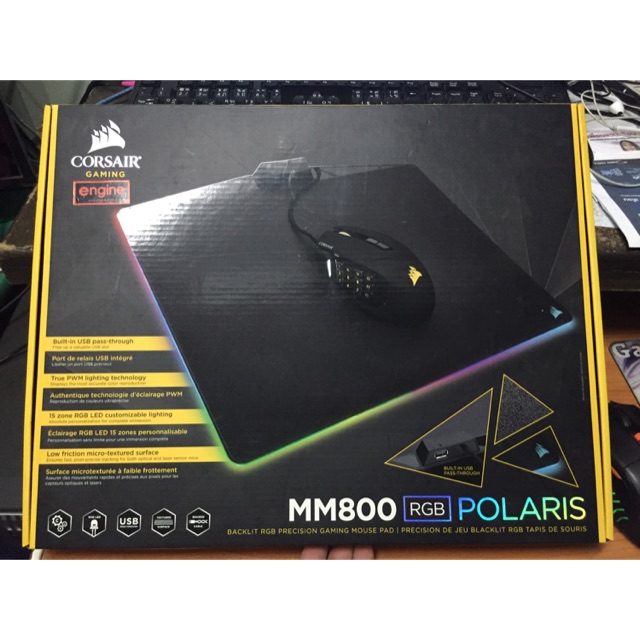 แผ่นรองเมาส์ RGB CORSAIR GAMING MM800 RGB POLARIS มือ2 - maxjoy555 - ThaiPick