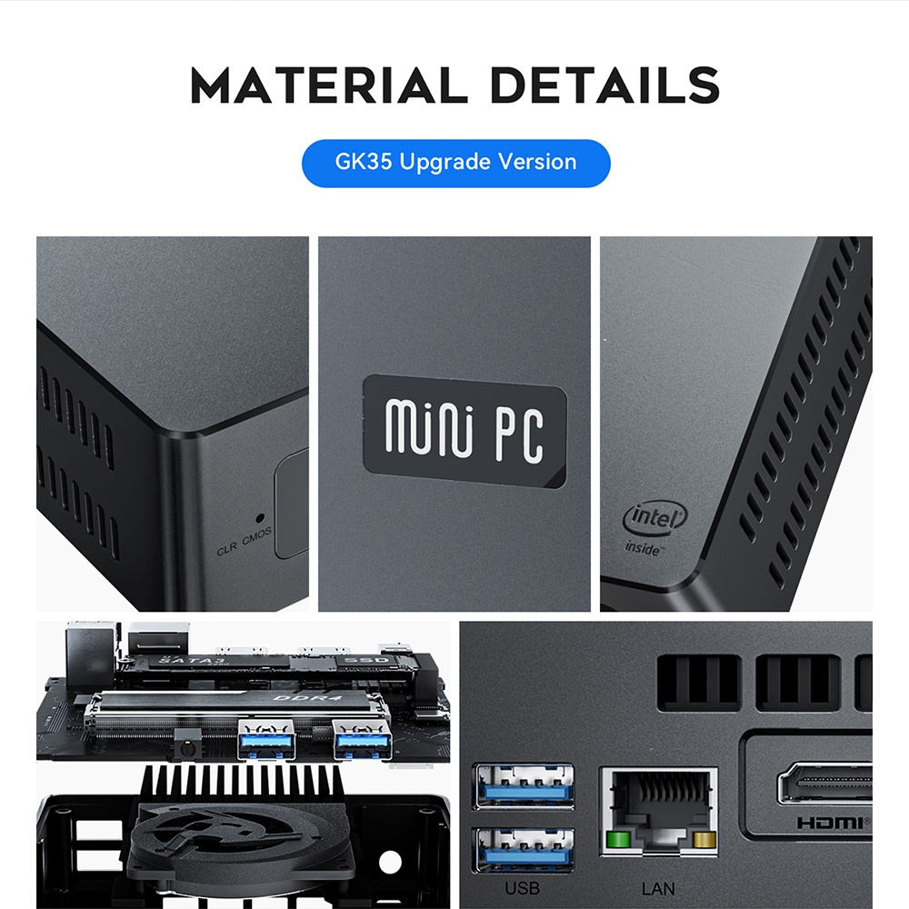 Beelink GK35 Pro Mini PC Intel Celeron J4105 2.5GHz 8GB DDR4 128GB256GB ...