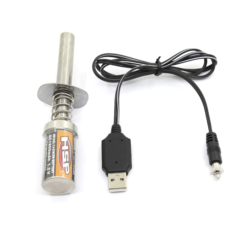 RC Nitro 1.2 V 1800Mah Rechargeable Glow Plug Starter Igniter DC USB ...