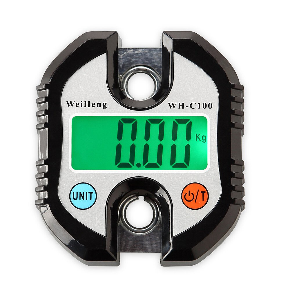 WeiHeng WH-C100 มินิหนักอิเล็กทรอนิกส์ดิจิตอลสแตนเลสตะขอขนาดแขวนเครนขนาดจอแอลซีดีห่วงน้ำหนัก ...