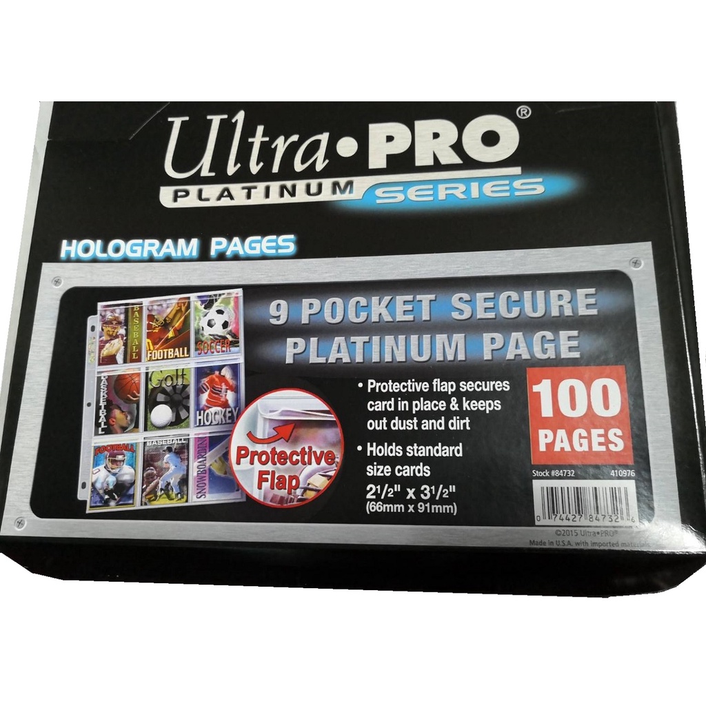 Ultra Pro 9-Pocket Secure Platinum Page ไส้แฟ้ม 9ช่อง มีหูปิดกันฝุ่น ...