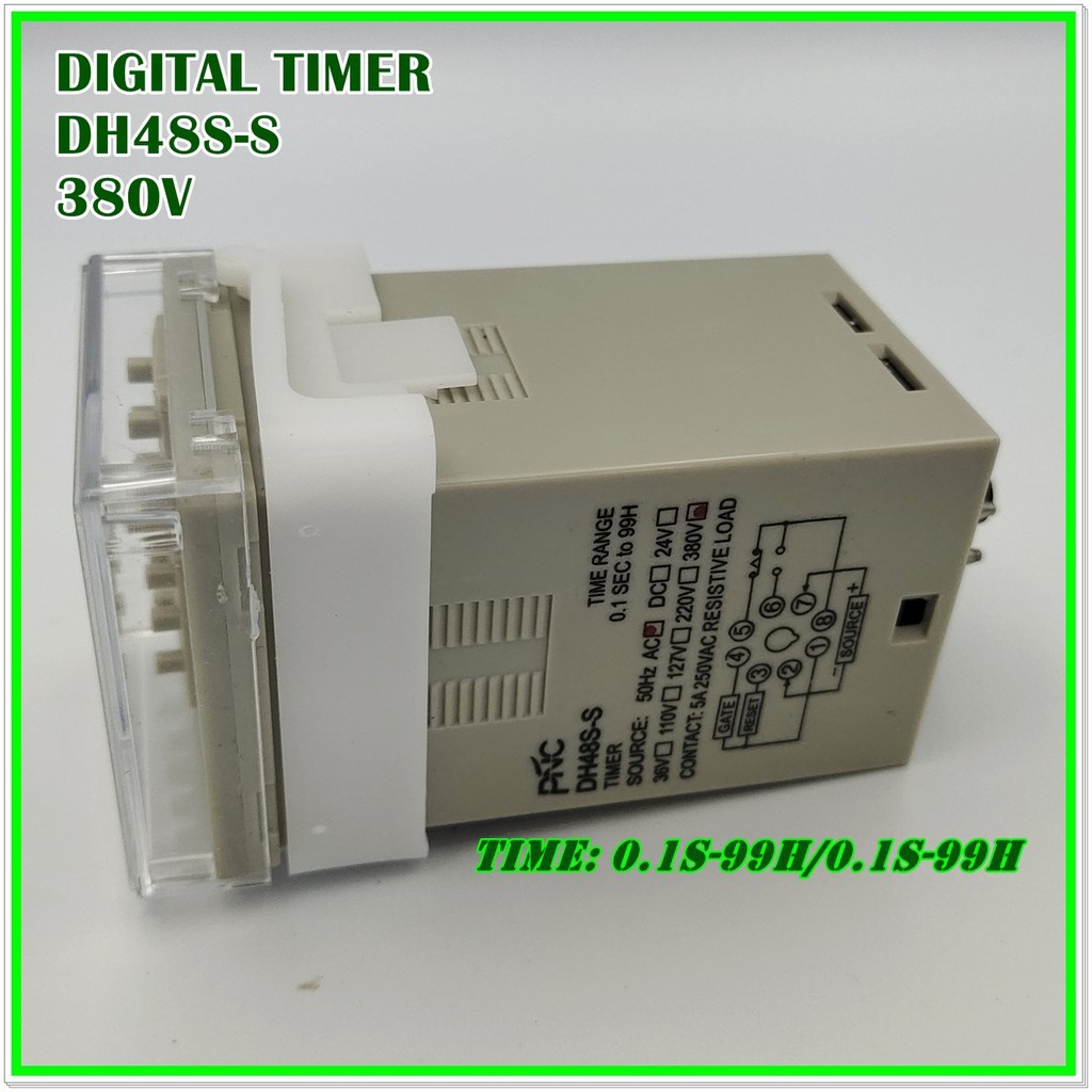 TYPEDH48S-S DIGITAL TIMER TWIN ทวินไทเมอร์ DIN48x48MM. TIME RANGE 0.1S ...