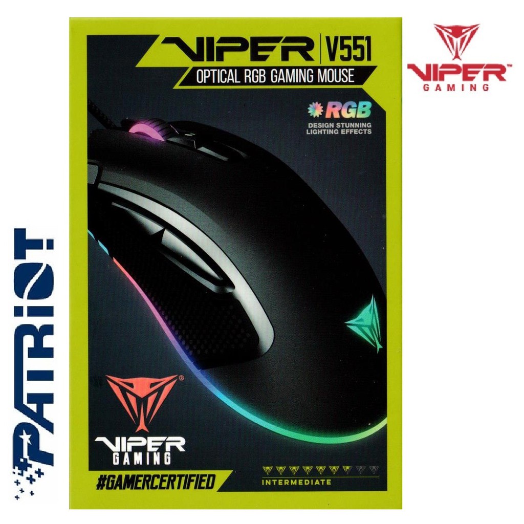 ┋Patriot Viper V551 Gaming Laser Mouse RGB | Shopee Thailand