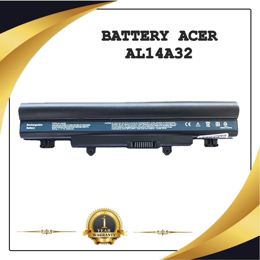 BATTERY NOTEBOOK ACER AL14A32 เพิ่มเซลล์ ตูดนูน สำหรับ ACER ASPIRE E5 ...