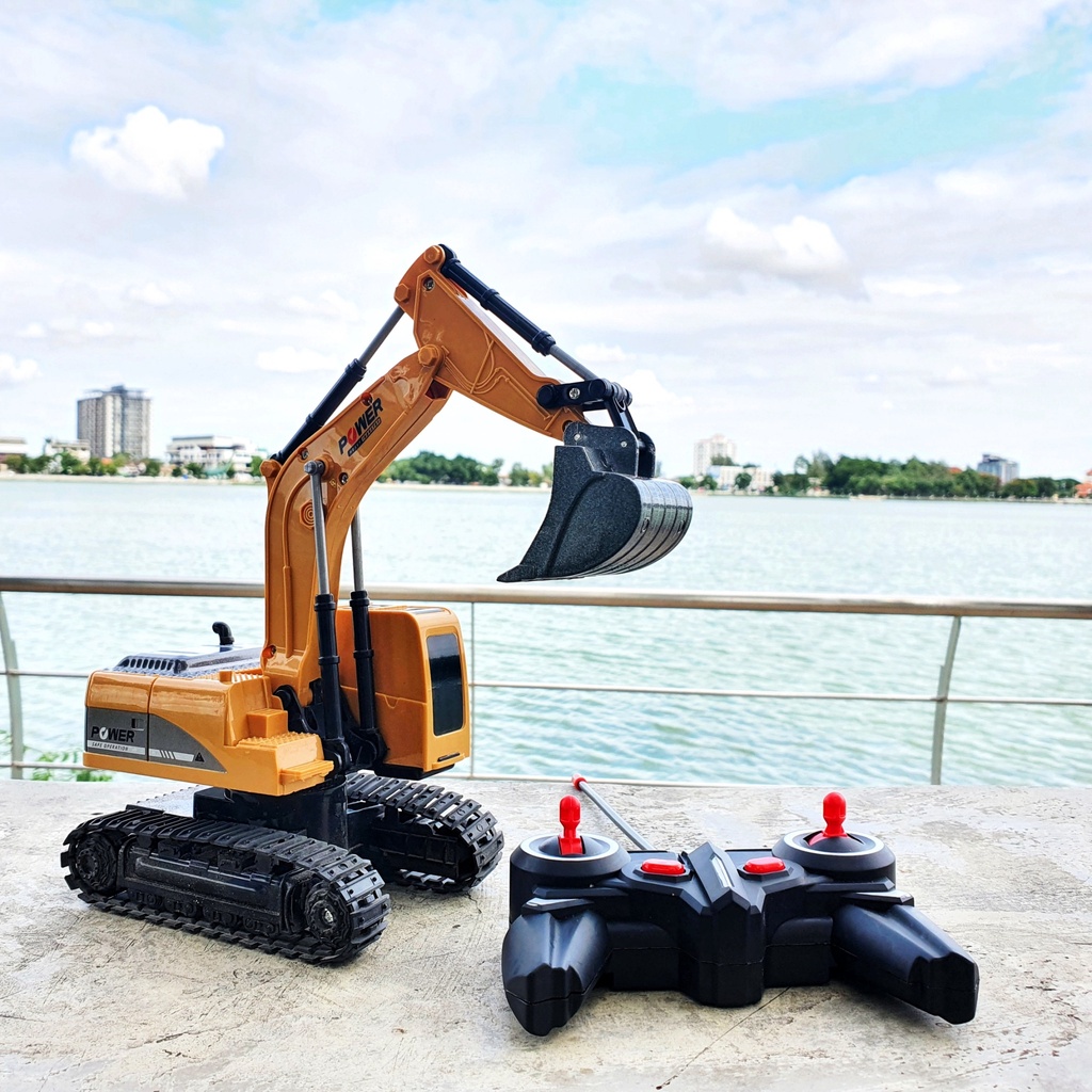 ส่งจากไทยหัวตักเหล็กรถแม็คโครบังคับรีโมท รถขุดบังคับ รถบังคับ เสียงเปิด ...