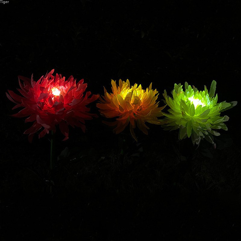 Tiger Solar Powered Chrysanthemum Stake Light for Outdoor Garden Yard ...