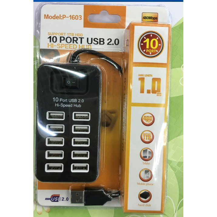 ตัวแปลง USB USB converterusb แยก USB2.0 10 ขยายผ่านพอร์ตแล็ปท็อป 2.0 ฮับ Huตัวแปลง USB USB ...