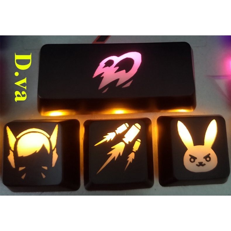 Overwatch hero skills transparent keycap custom mechanical keyboard ...