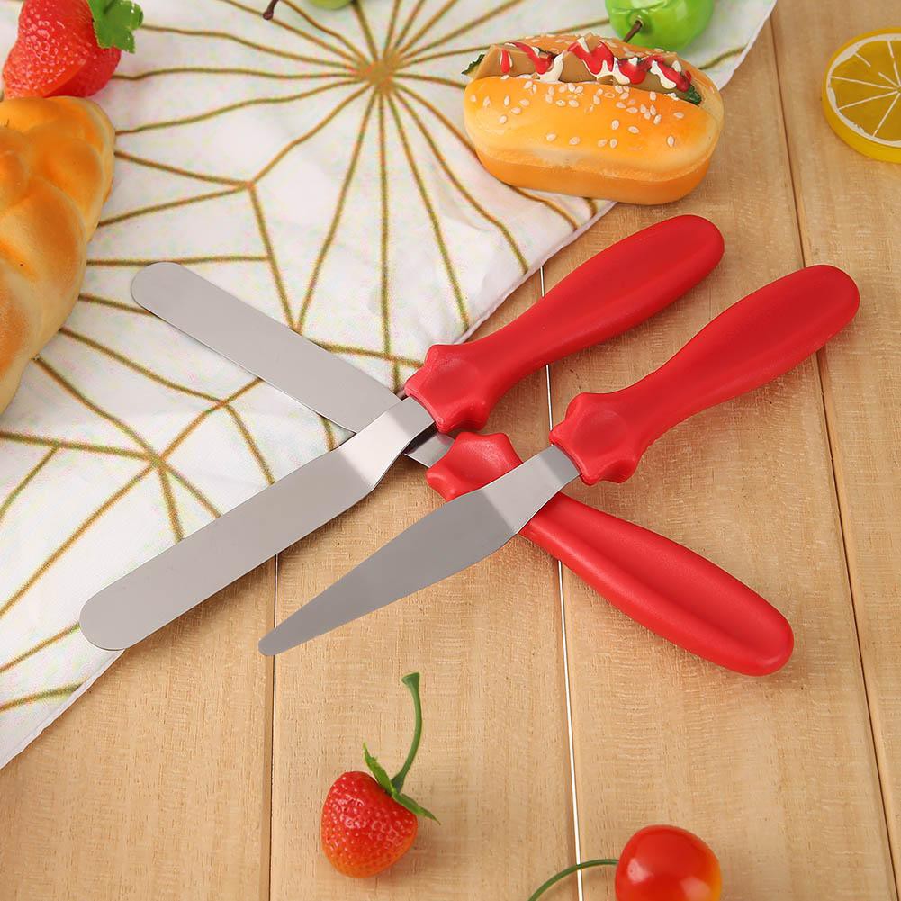 ACT3pcsSet Stainless Steel Angled Straight Blade Spatula Cake Cream ...