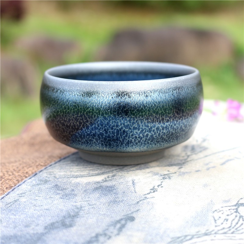 Song Jiang Men s Jianyang Fujian Jianzhan Teacup Master Cup Lan Qilin Zen Iron Tyre Tea Single ...