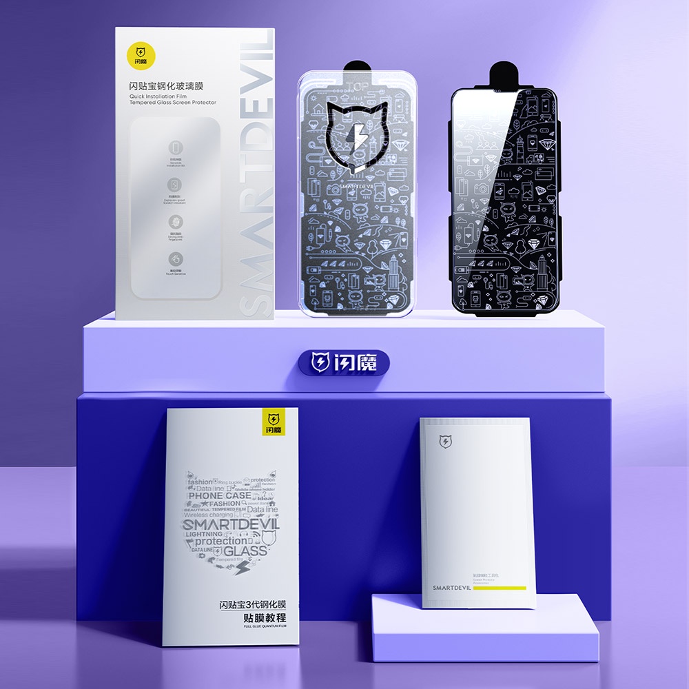 Smartdevil ฟิล์มกระจกนิรภัยกันฝุ่น กันระเบิด สีเขียว สําหรับ iPhone 14 14 plus 14 pro 14 pro max ...