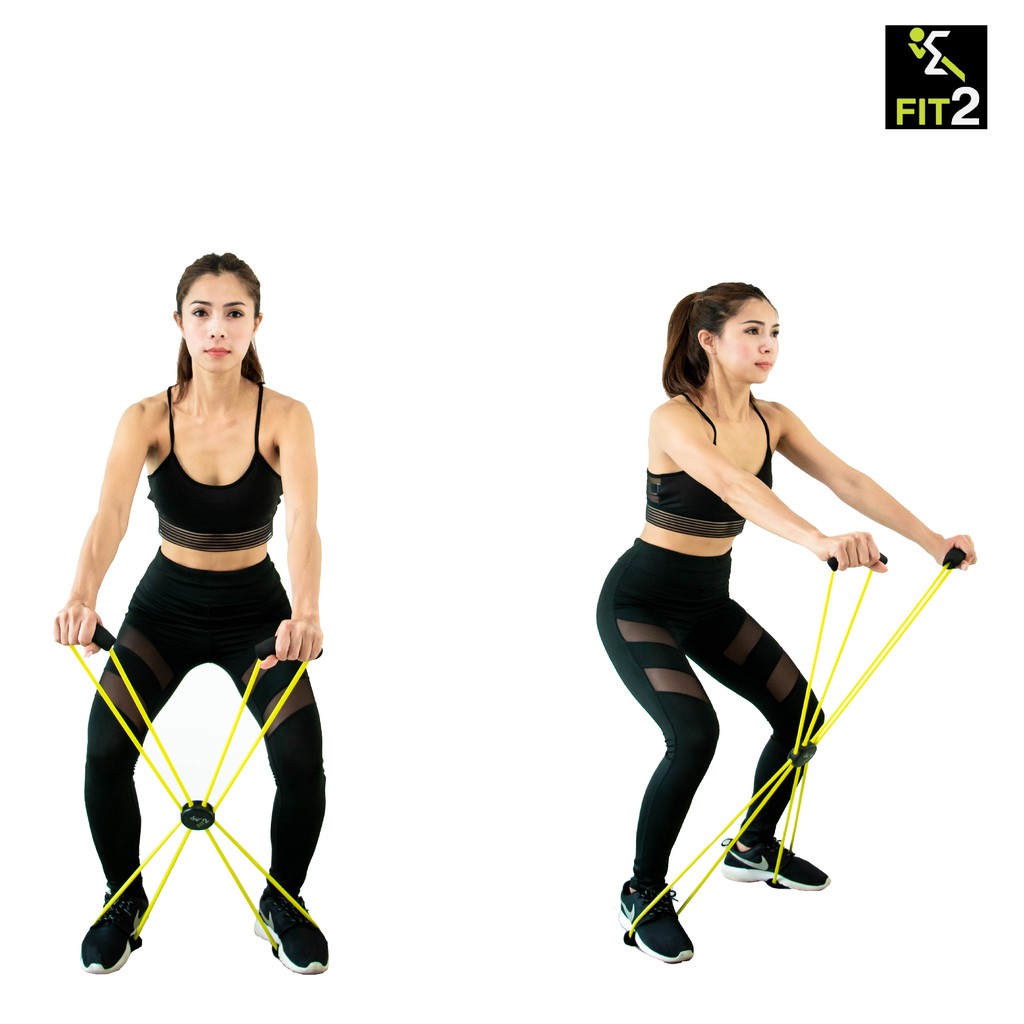 Fit2 ยางยืดออกกำลังกาย ชุดแพ็ค 2 ชิ้น (มีคู่มือVDOท่าออกกำลังกาย) ฟิตทู ยางยืดออกกำลังกาย ขอ ...