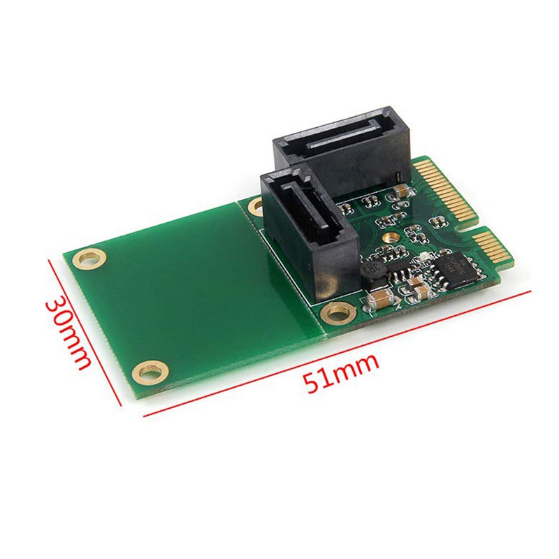 PCI-e to SATA3 3.0 Mini PCIE Hard Disk อะแดปเตอร์การ์ด 2 Ports ...