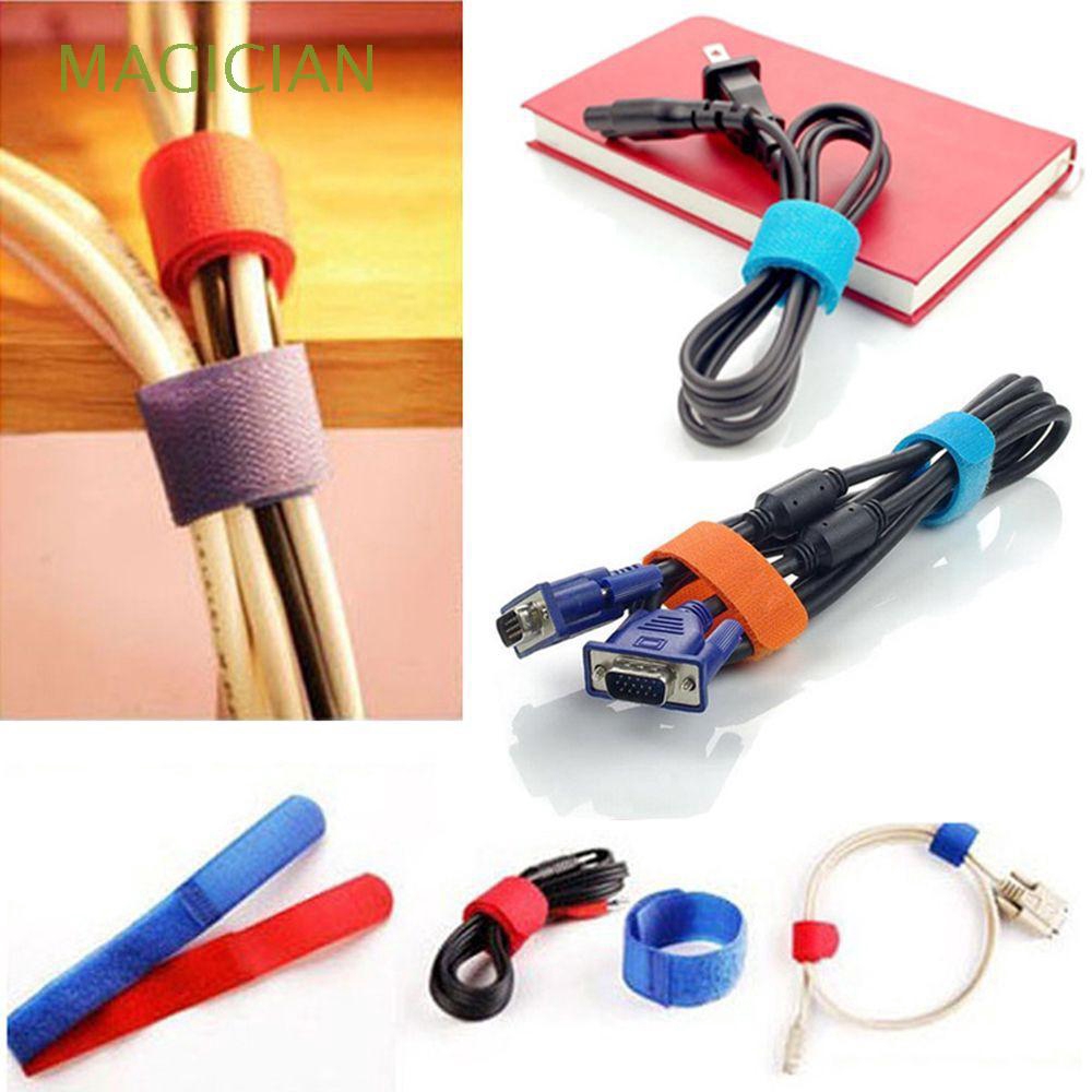 10Pcs Computer Cellphone Bobbin Ties Magic Tape Cable Winder Data Line ...