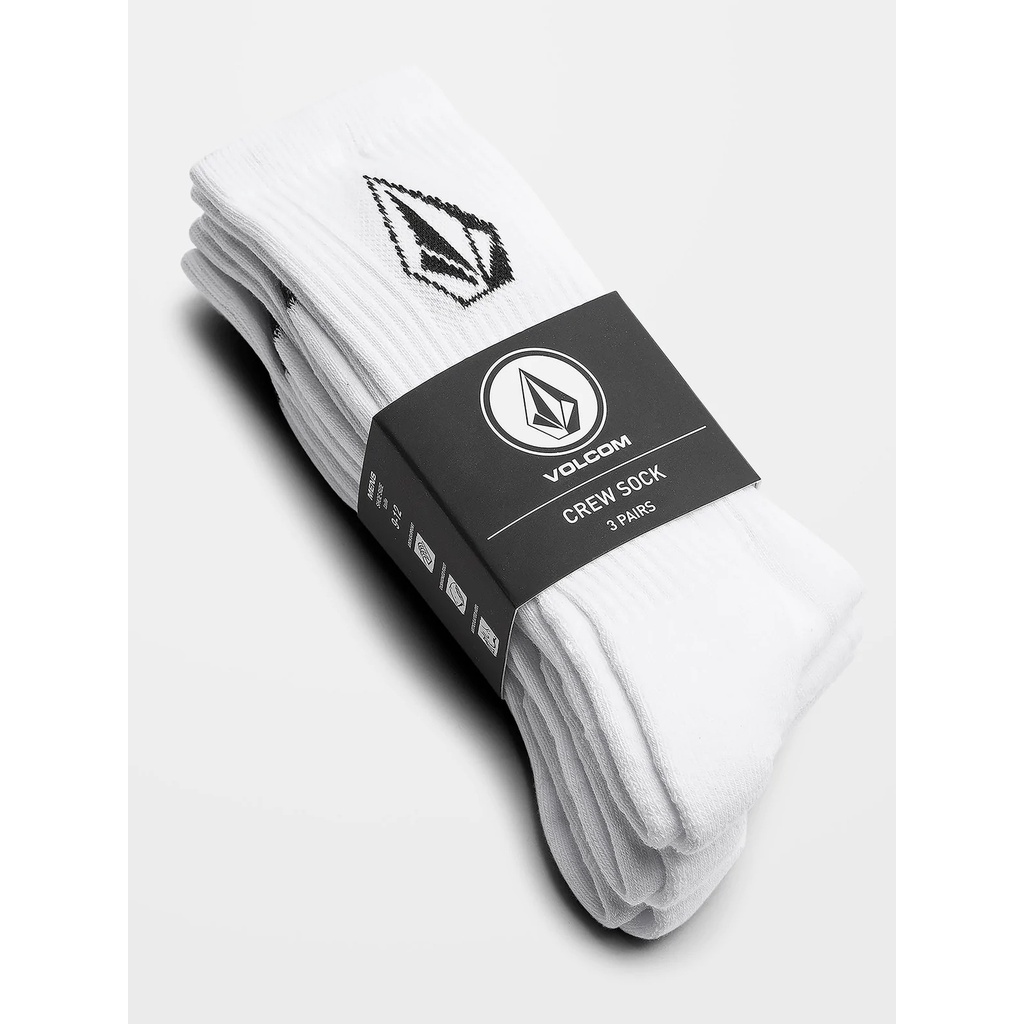Volcom ถุงเท้า VD6302004 FULL STONE SOCK 3PK - nyla_thailand - ThaiPick