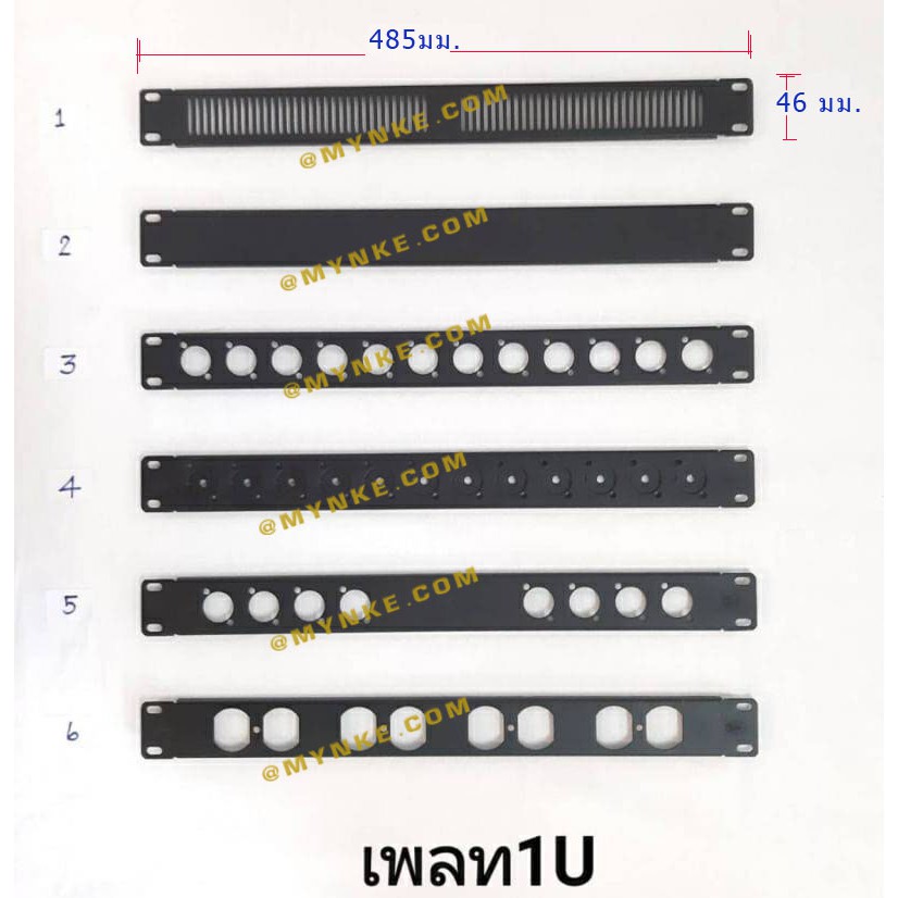 Rack Panel แผ่นเหล็ก1U สำหรับตู้แร็ค - Black คุณสมบัติ - Single space ...