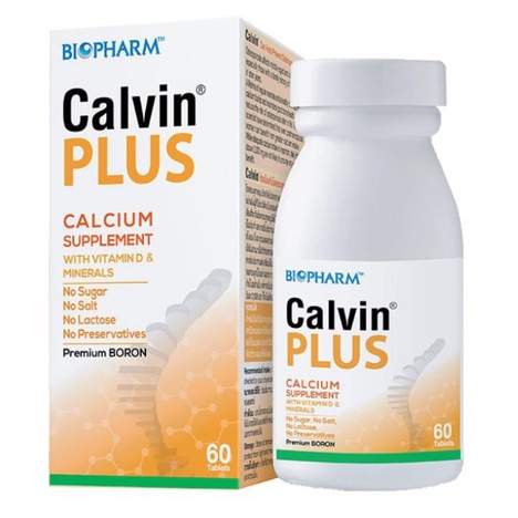 Biopharm Calvin Plus ไบโอฟาร์ม แคลวิ่น พลัส วิตามินและแร่ธาตุต่างๆ 60 ...