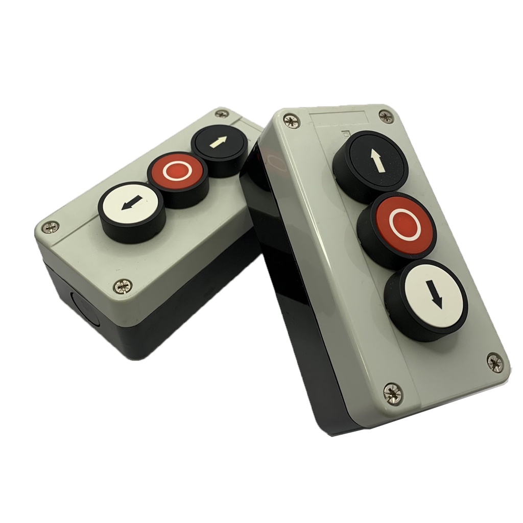 PBS-3W(PUSH BUTTON SWITCH)สวิทช์กดขึ้น-หยุด-ลงสวิทช์ 3 ปุ่มสวิทช์ไม้ ...