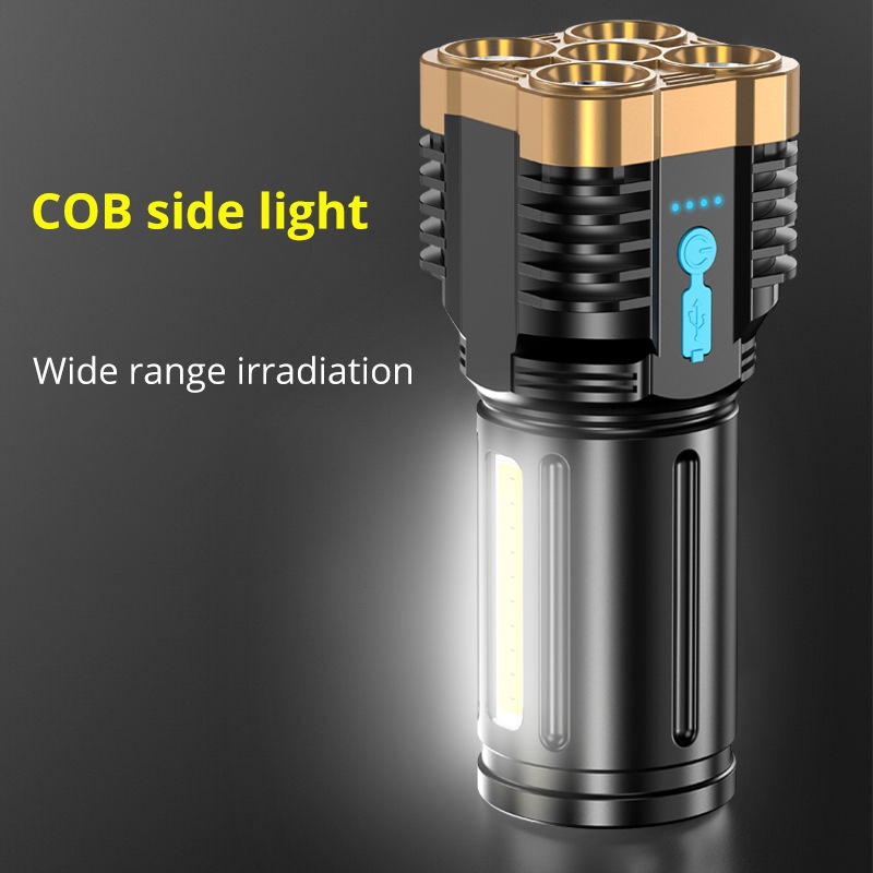 Suer Bright LED Tactical Flashlight USB Rechargeable owerful Flash ...