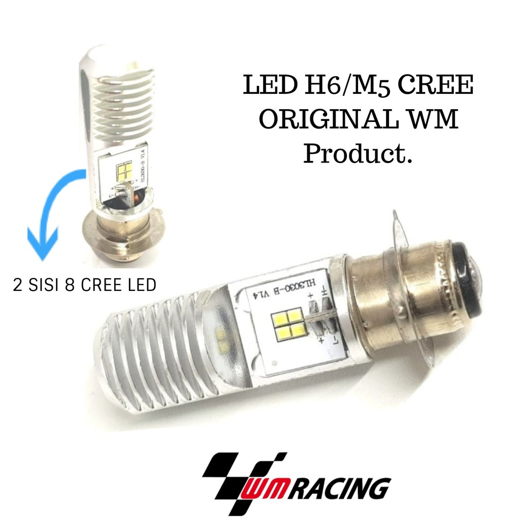 หลอดไฟหน้าเป็ด H6 Led 8 Cree Led H6 M5 Original Cree Wm Products Sku ...