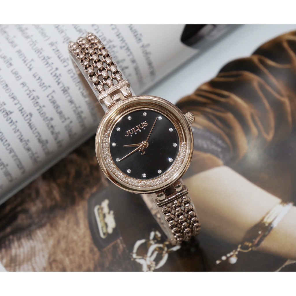 Julius รุ่น Ja-1285 นาฬิกาข้อมือผู้หญิง แบรนด์เกาหลีของแท้นำเข้า ประกัน ...