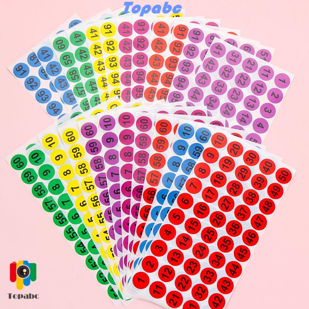 TOP 10 Sheet Art Number Sticker Handmade Sealing Stickers Digital Label ...