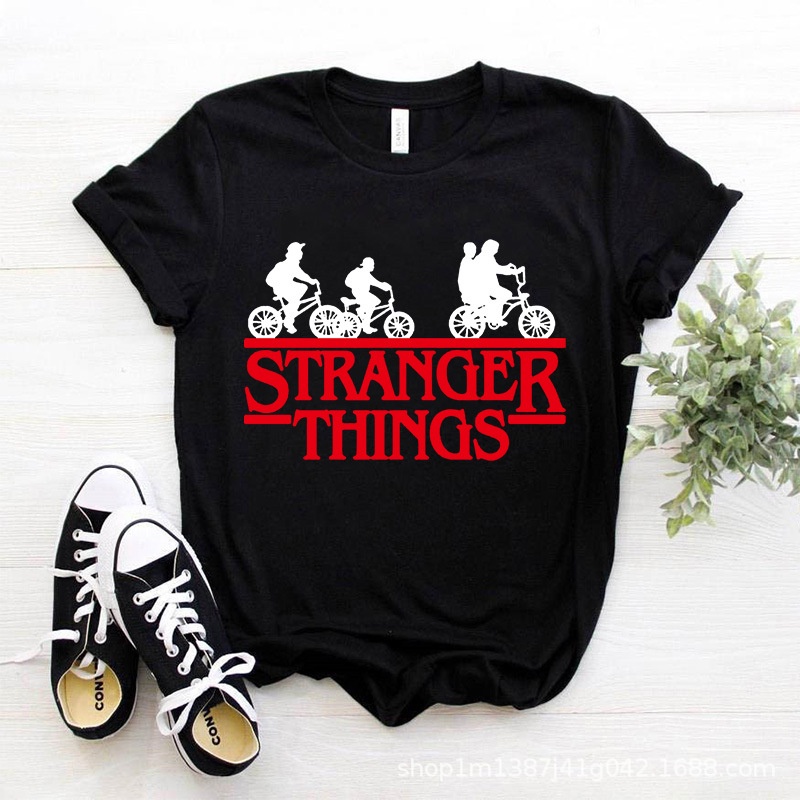 ROUND คอลูกเรือเสื้อแขนสั้น คอสเพลย์ พิมพ์ลายแอนิเมชั่น Stranger Things ...