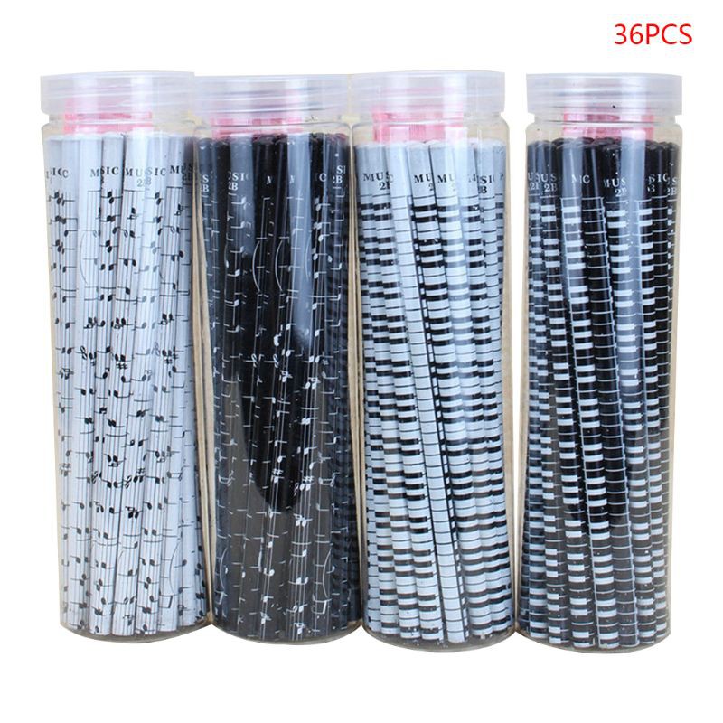 zuo 36pcs Musical Note Pencil 2B Standard Round Pencils Piano Notes ...