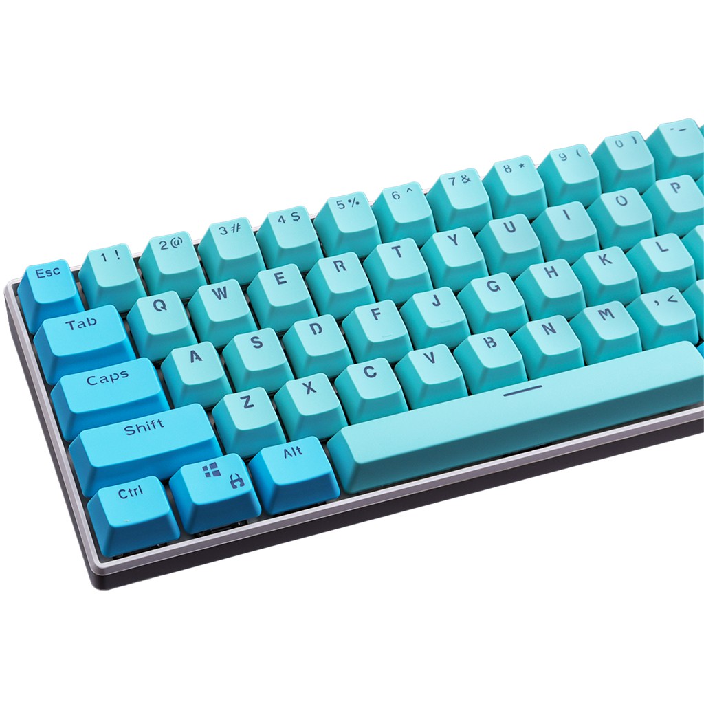 Keycap Blue cyan 61 87 104 PBT keycaps พิเศษเหตุการณ์ Keycaps backlit ...