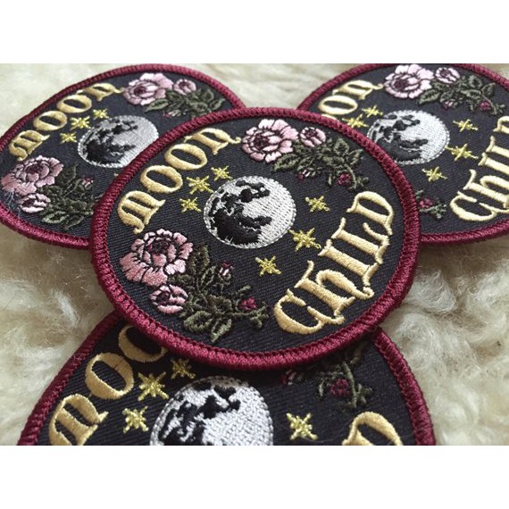 DIY Moon Goddess Market Original Moon Child Patch Embroidered Applique ...