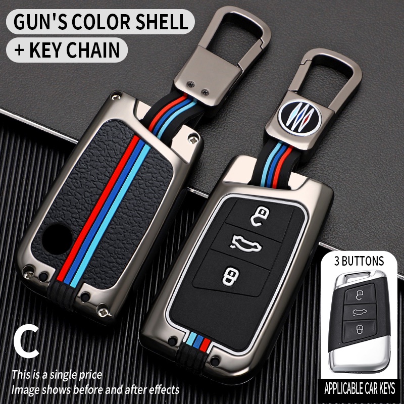 Zinc Alloy Car Key Remote Cover Case For Volkswagen VW Tiguan MK2 Jetta ...